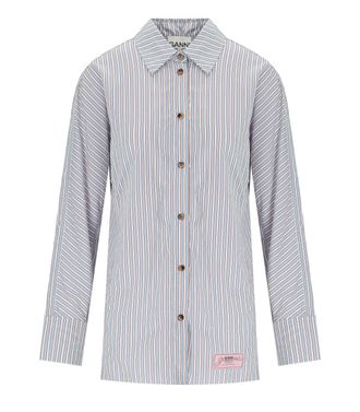 Ganni CHEMISE &Agrave; RAYURES SOFT CHAMBRAY GANNI