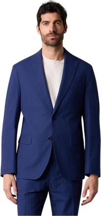 Brooks Brothers Homme, Vestes, Bleu, Taille: 3XL Seersucker Cotton Blazer
