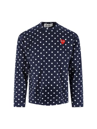 Comme Des Gar&ccedil;ons Polka Dot Logo T-Shirt