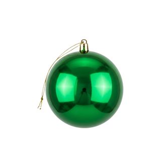 Shatchi 25 cm gro&szlig;e, dunkelgr&uuml;ne Weihnachtskugel, PVC, bruchsicher, gl&auml;nzende Oberfl&auml;che, Festliche Weihnachtsbaum-H&auml;ngedekoration, rundes Ornament f&uuml;r Urlaub