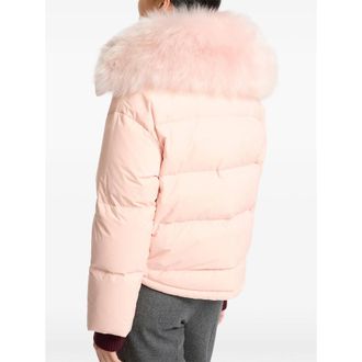 Yves Salomon Quilted Down Jacket - Pink