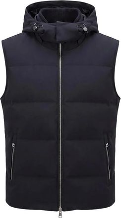 Montecore Gilet matelass&eacute; zipp&eacute; &agrave; capuche - Homme - Vestes - Bleu - Taille: M
