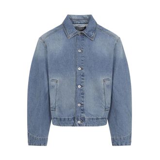 Jacquemus Homme, Vestes, Bleu, Taille: S Veste en jean Denim de-N&icirc;mes