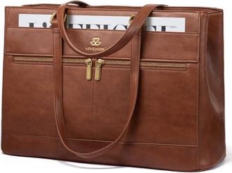 Lovevook Sac &agrave; main pour femme - Sac pour ordinateur portable - Sac de travail - Sac de shopping - En cuir synth&eacute;tique - Sac &agrave; main pour femme - Sac pour ordin