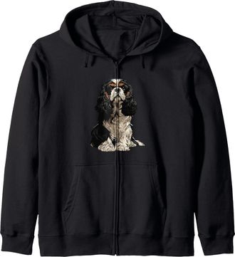 Whyitsme Design Cavalier King Charles Spaniel Hund Illustration Kapuzenjacke