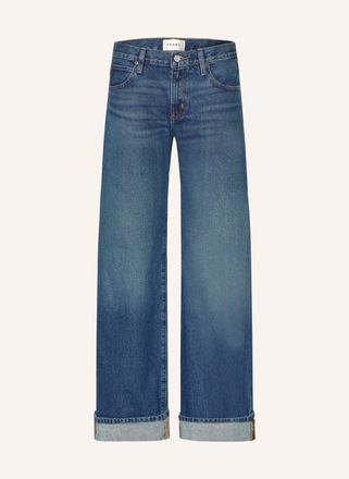 Frame Denim Frame Wide Leg Jeans The Cuffed Low Bow blau