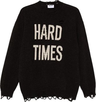Moschino Distressed Crew-neck Sweater