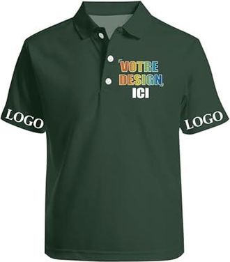 Generic Personnalis&eacute; Polo Concevez Votre Propre Logo Texte Photo Personnalisable pour Polos Femme Homme Golf Tshirt V&ecirc;tements De Bricolage, Chemise De Travail