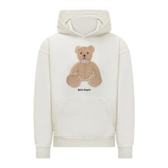Palm Angels Bear Regular Hoodie - - Sweatshirts & Hoodies - Herren - Wei&szlig; - XS