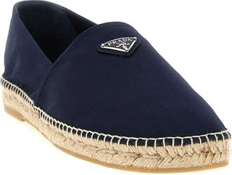Prada Logo Espadrille - Navy