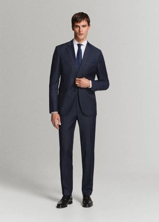 Mango Veste costume Tur&iacute;n 100 % laine bleu marine fonc&eacute; - Homme - 46 - MANGO MAN