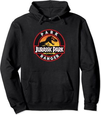 Jurassic Park Ranger Danger Orange Gradient Icon Pullover Hoodie