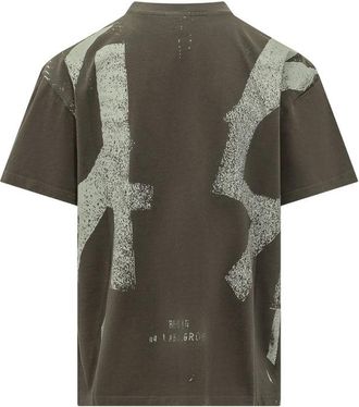 44 Label Group Logo-Embroidered Cotton T-Shirt - Grey