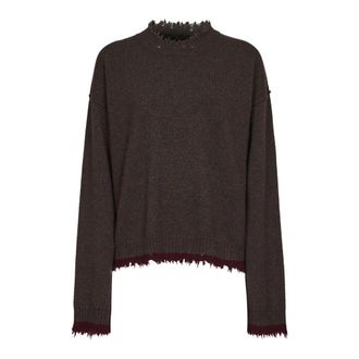 Uma Wang Kaschmirpullover mit Fransen - - Knitwear - Damen - Braun - L
