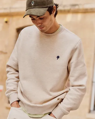 Faguo Sweat col rond beige chin&eacute;