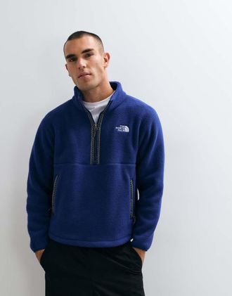The North Face The North Flace Fleeski veste zipp&eacute;e 1/4 bleue