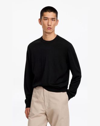 Arket Feinstrickpullover Aus Merinowolle -Schwarz