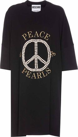 Moschino Knielanges Kleid - Schwarz