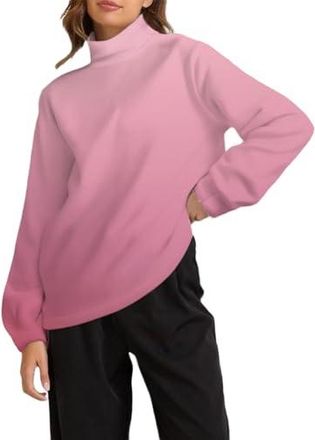 Generic Sweatshirts pour femmes UK Sweatshirts pour femmes - Couleur unie - Haut surdimensionn&eacute; - Col rond - Manches longues - Automne - Hiver - D&eacute;contract&eacute; -