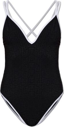 Balmain Femme, Maillots de bain, Noir, Taille: 36 FR Maillot de bain une pi&egrave;ce