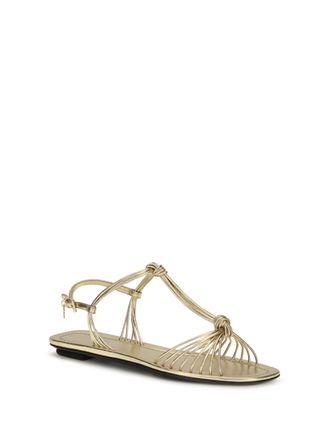 Prada Womens Mordor&eacute; Nappa Sandals Platino Calf Leather Bos Taurus
