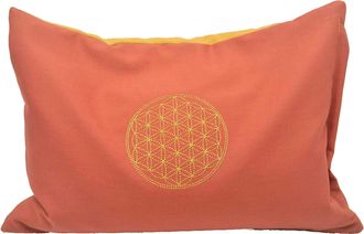 Generic Kissen mit der Blume des Lebens Orange/Verschiedene Kräuter zur Auswahl/Alles waschbar