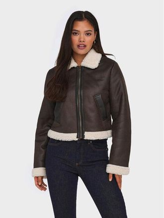 Only Jacke aus Kunstleder Betty 15324138 Braun Regular Fit
