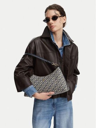 Tommy Hilfiger Handtasche Th Icon Shoulder Bag Jacquard AW0AW18907 Dunkelblau
