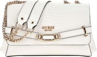 Guess Silvye Convertible Xbody Flap Bag White