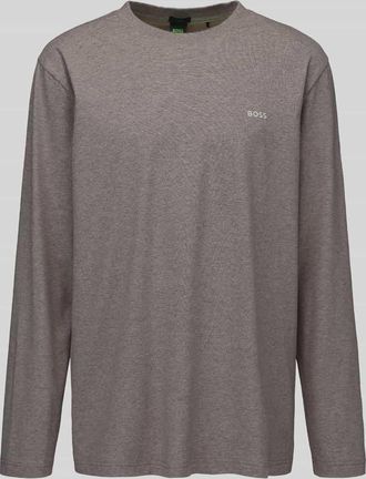 HUGO BOSS Regular Fit Langarmshirt aus Baumwoll-Mix Modell Tee Long