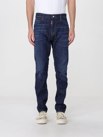 Dsquared2 Jean Teddy coupe droite et taille moyenne en denim de coton
