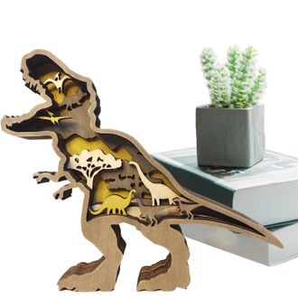 Generic Dinosaurierschnitte aus Holz | Dinosaurierschnitte aus Holz | Exquisite handgefertigte Dinosaurierornamente f&uuml;r Tiere f&uuml;r den Flur des Meditationsraum
