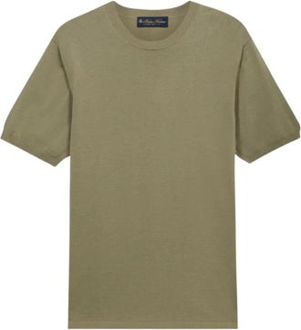 Brooks Brothers Homme, Tops, Vert, Taille: M T-shirt en coton merceris&eacute;