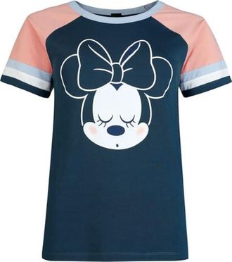 Mickey Mouse Mickey & Minnie Mouse Minnie Maus Femme T-Shirt Manches Courtes Multicolore XXL