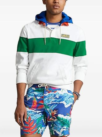 Polo Ralph Lauren hoodie colour block - Blanc