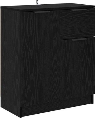 vidaXL Buffet avec tiroir Chêne noir 60 x 30 x 70 cm Bois dingénierie vidaXL