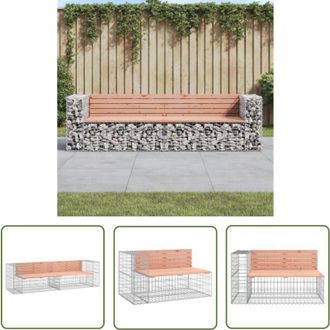 vidaXL Vidaxl - Banc de design gabion 244x71x65,5 cm bois massif douglas