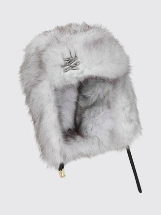 Karl Lagerfeld Bonnet beanie en fausse fourrure bicolore &agrave; motif monogramme