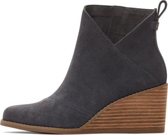 Toms Womens Sutton Ankle Boot, Forged Iron Suede, 37.5 EU