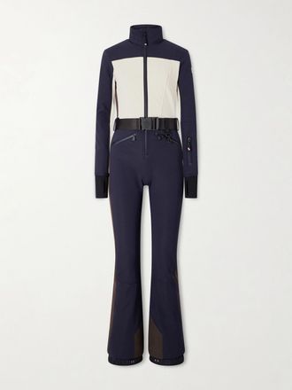 Moncler Combinaison De Ski En Tissu Technique &Agrave; Ceinture - Bleu