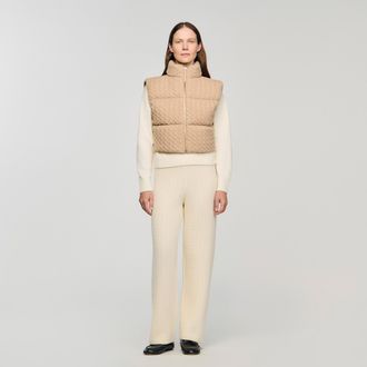 Sandro Doudoune courte en laine sans manches