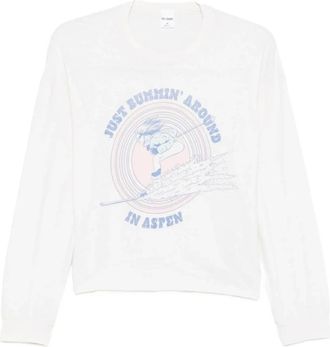 Re/Done Femme, Sweatshirts et sweats &agrave; capuche, Blanc, Taille: 36 FR Sweater