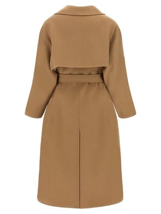Max Mara Womens Beige Virgin Wool Coat Clothing