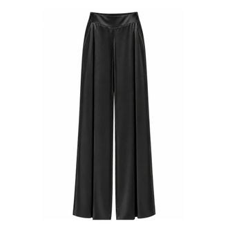Erika Cavallini Semi Couture Pantalon Palazzo - Femme - Pantalons - Noir - Taille: 42 FR