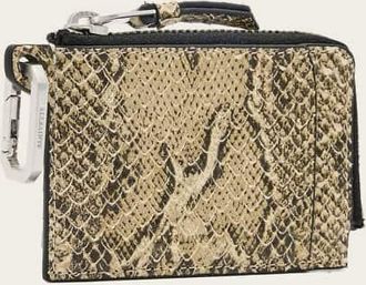 AllSaints Remy - Geldbörse in Wüstenweiß mit Schlangenmuster