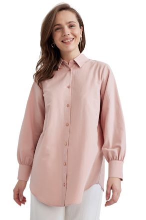 DeFacto Damen Z8913AZ Tunic Shirt, Rose, M
