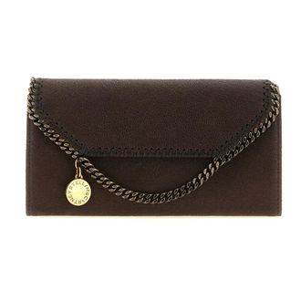 Stella McCartney Portefeuille Continental Falabella &agrave; cha&icirc;ne - Femme - Sacs - Brun - Taille: ONE Size