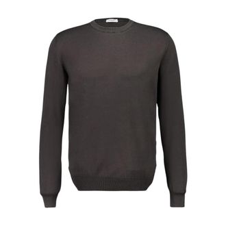 Boglioli Gr&uuml;ner Baumwoll-Crew-Neck-Pullover - - Knitwear - Herren - Braun - 2XL
