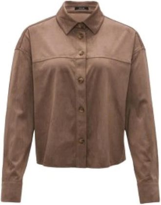 OPUS Klassische unifarbene Damenbluse - - Blouses & Shirts - Damen - Braun - 2XL