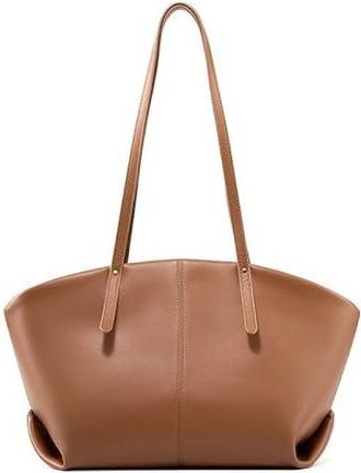 Generic Grand sac fourre-tout pour femme, sac &agrave; main en cuir v&eacute;ritable, sac &agrave; main de travail, sac &agrave; main l&eacute;ger pour ordinateur portable avec fermeture &eacute;clair